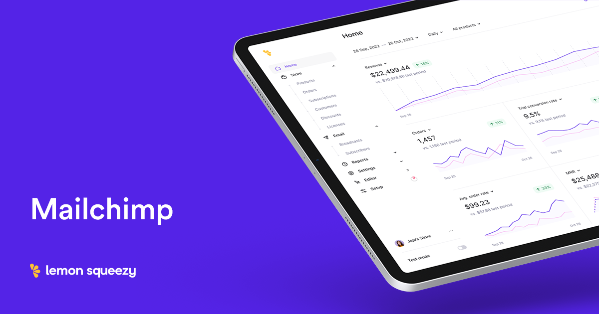 Docs: Mailchimp • Lemon Squeezy