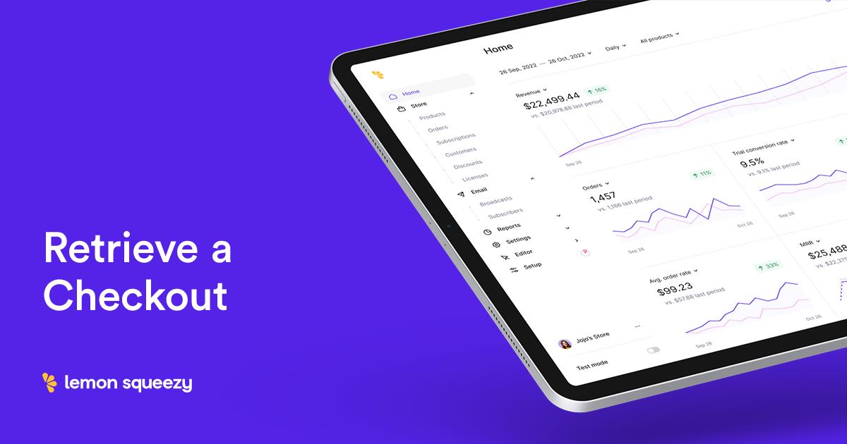 API Docs: Retrieve a Checkout • Lemon Squeezy